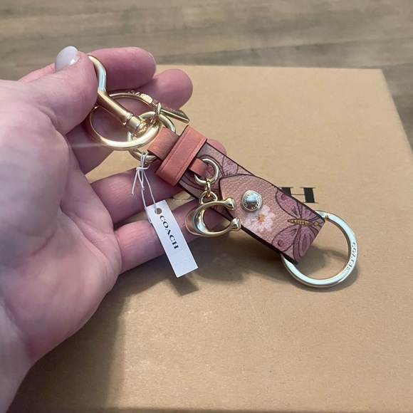 Coach | Accessories | Coach Pink Butterfly Trigger Keychain Fob Bag ...